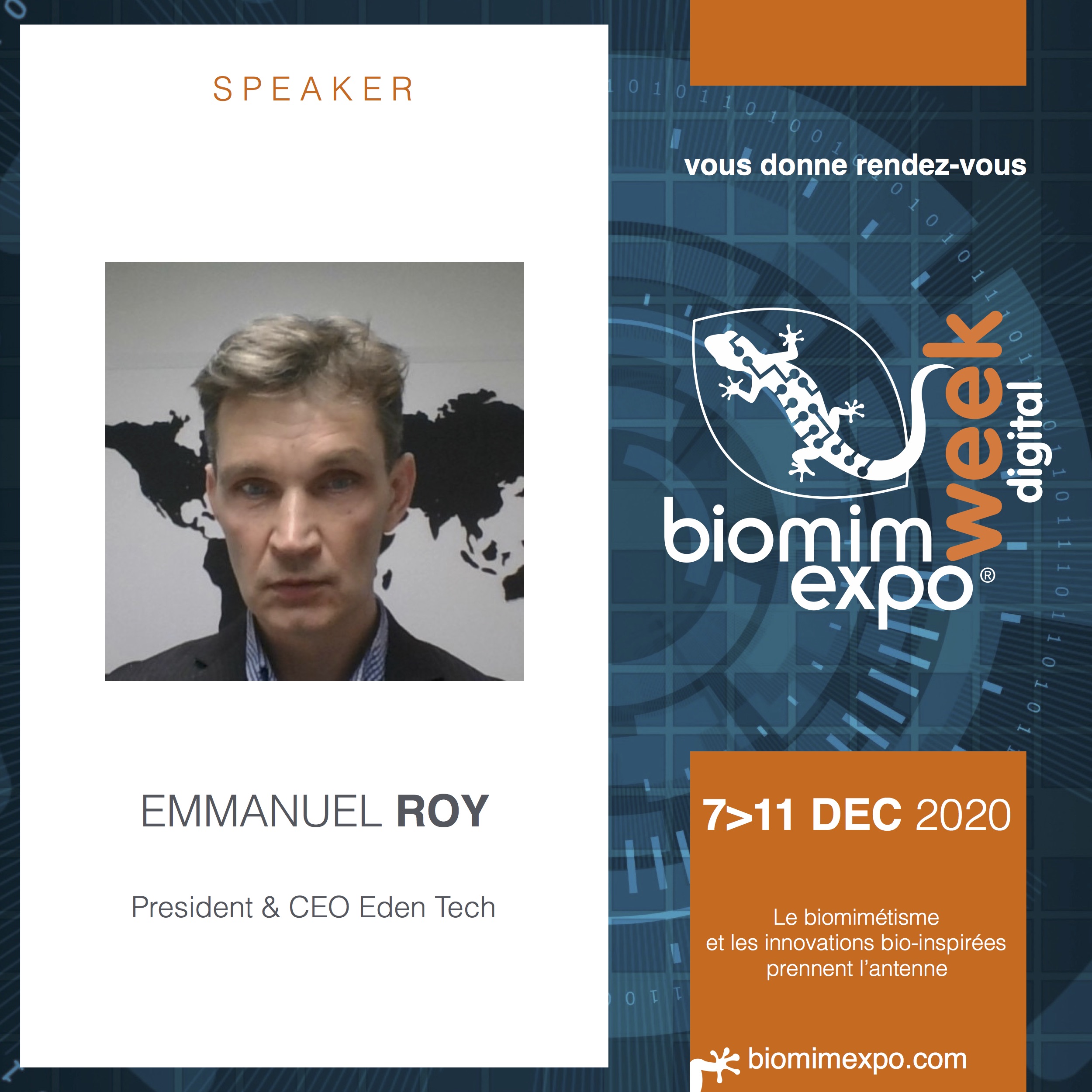 EMMANUEL ROY SPEAKER BIOMIMEXPO WEEK 2020 | Biomim'expo