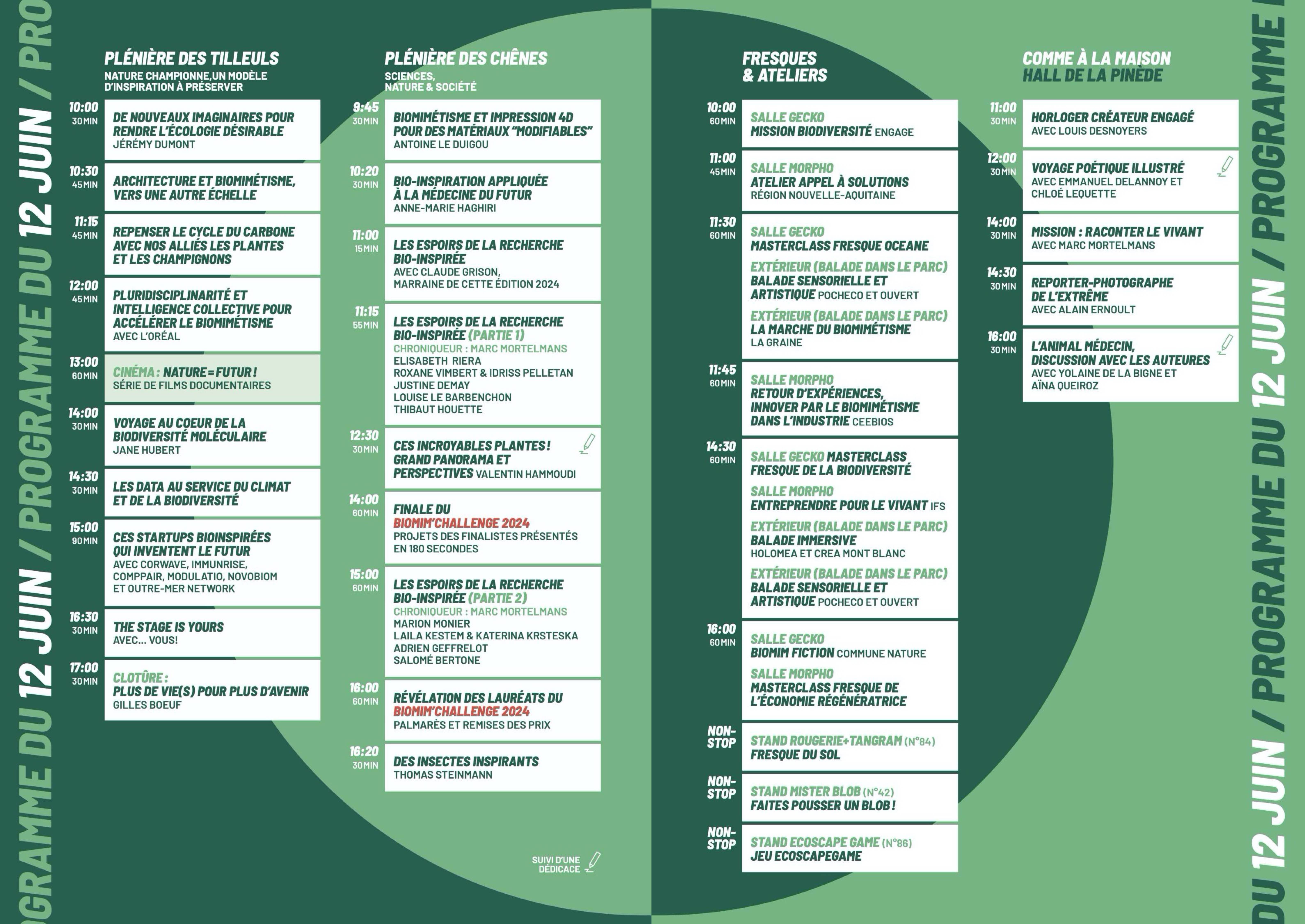 Biomimexpo 2024_programme récap 12 JUIN | Biomim'expo